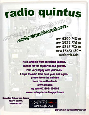 QSL Radio Quintus – El Radioescucha