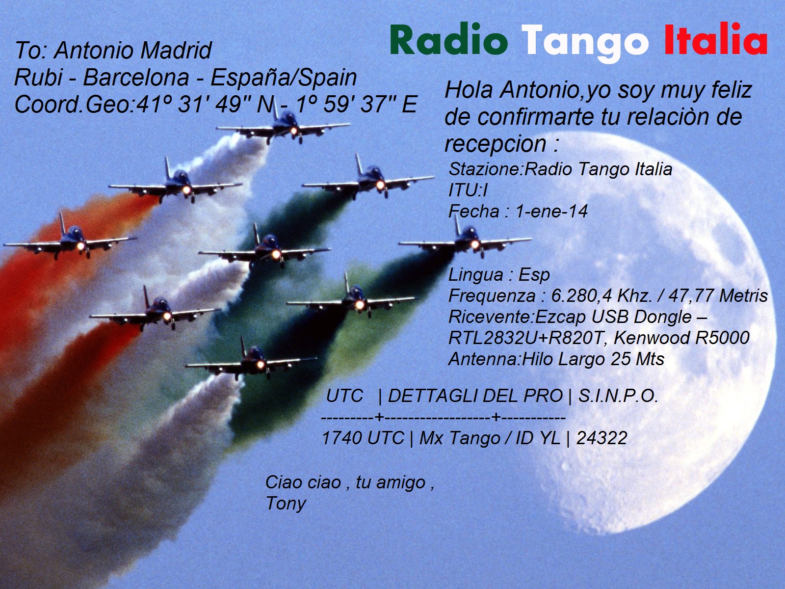 QSL Radio Tango – El Radioescucha
