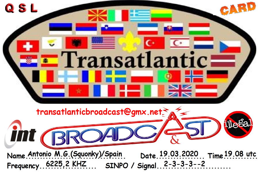 Recibida E-QSL de Transatlantic Broadcast – El Radioescucha