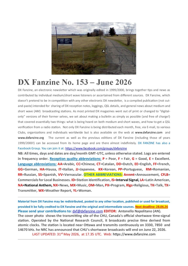 Ya Disponible DX Fanzine No. 153 – El Radioescucha